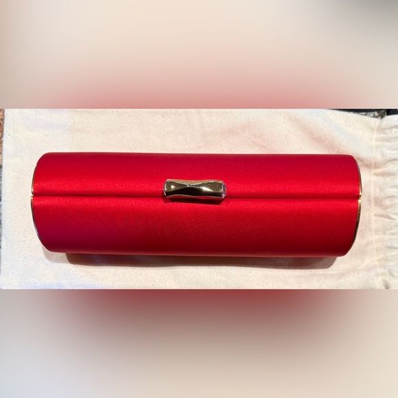 Amanda Pearl | Bags | Amanda Pearl Red Satin Clutch | Poshmark
